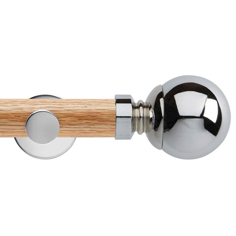 35mm Metal Ball Eyelet Pole Set - Chrome – Surrey Lifestyle