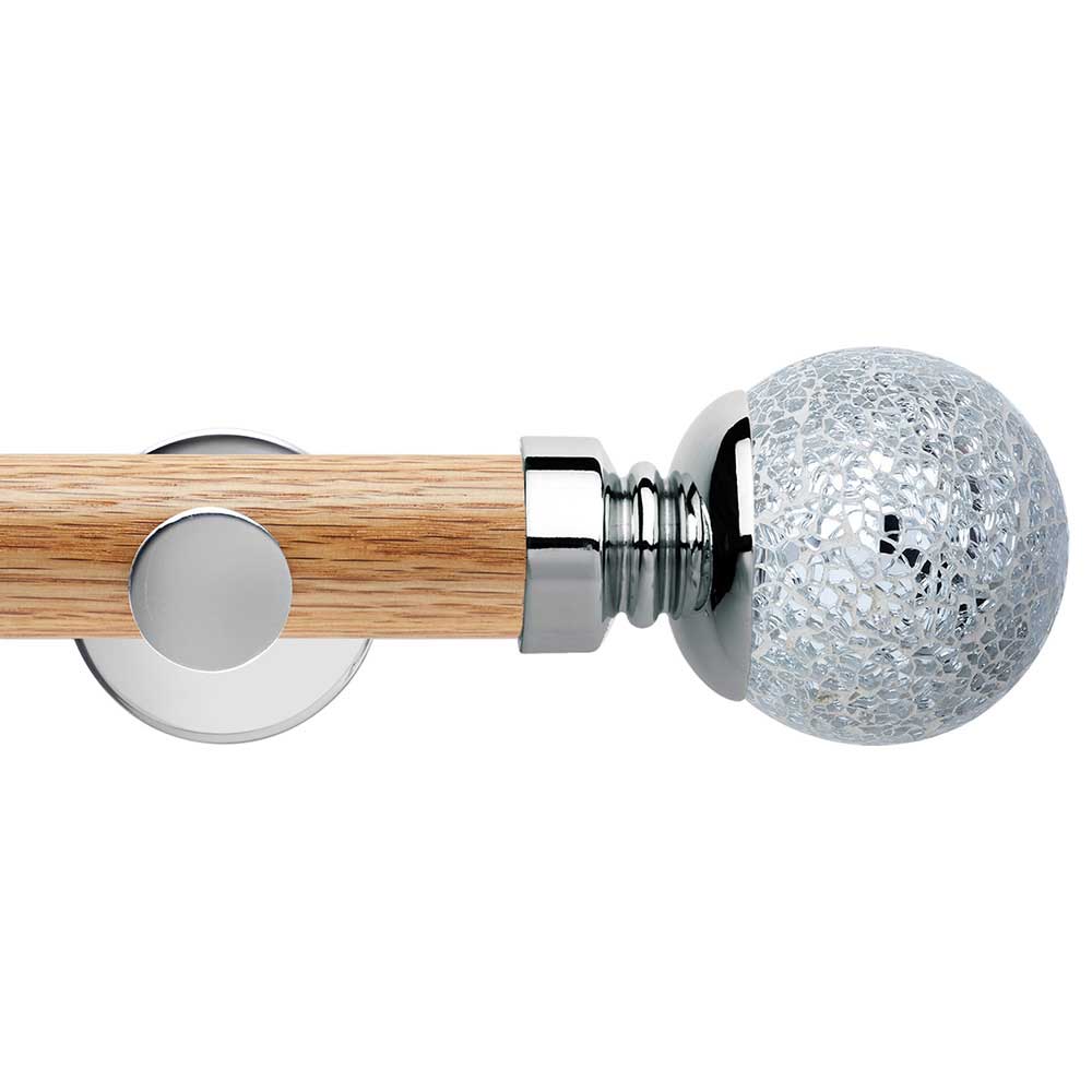 35mm Mosaic Ball Eyelet Pole Set - Chrome – Surrey Lifestyle